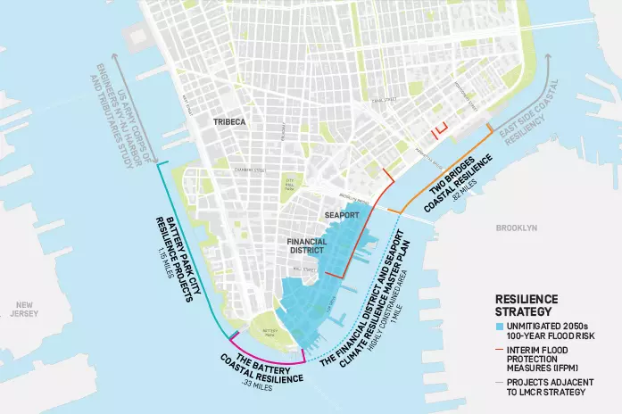 Ню Йорк планира да разшири Манхатън, за да се предпази от покачващите се вълни 14215_1