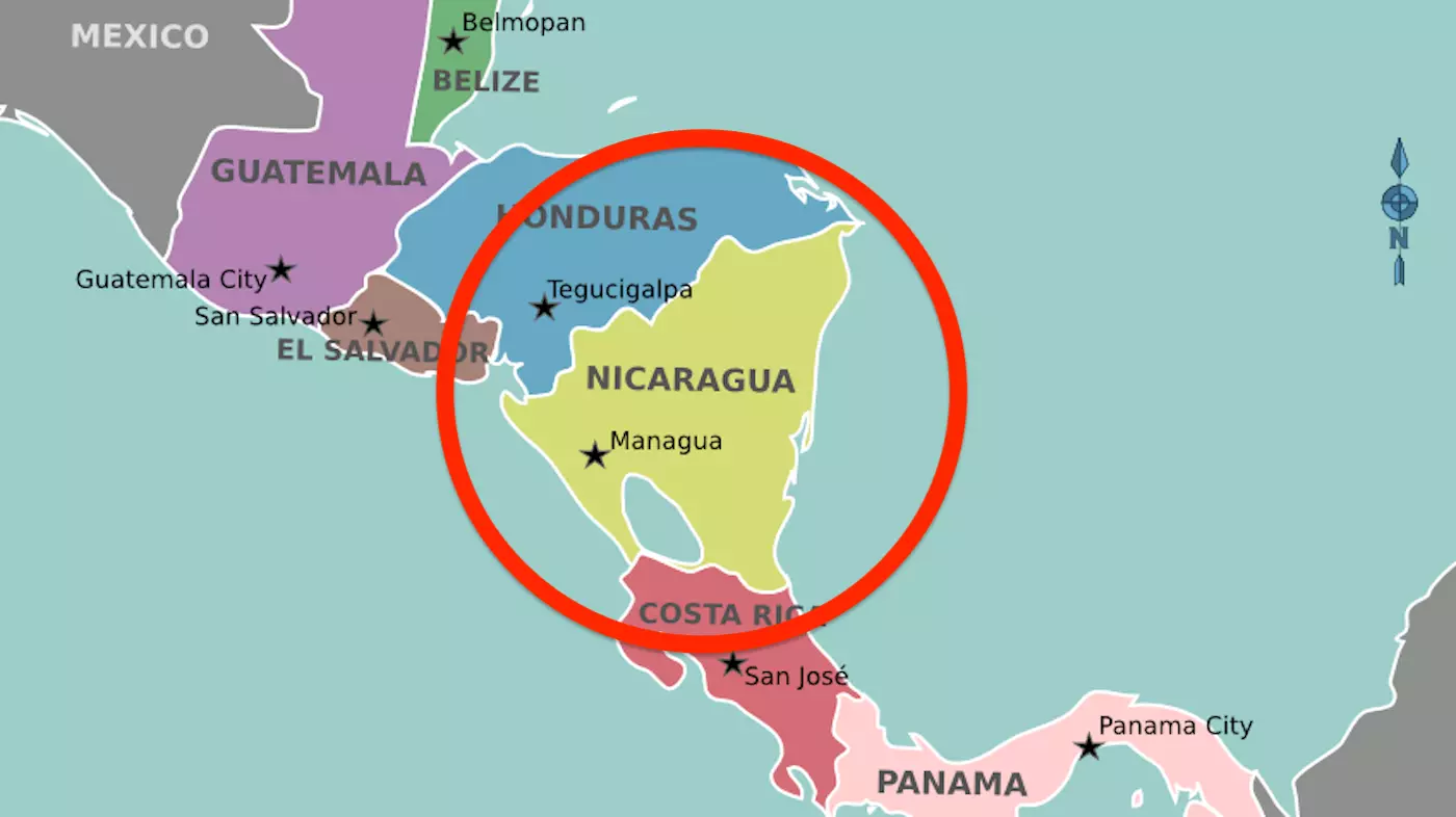 Nicaragua er det mest trekantede land i verden 14523_1