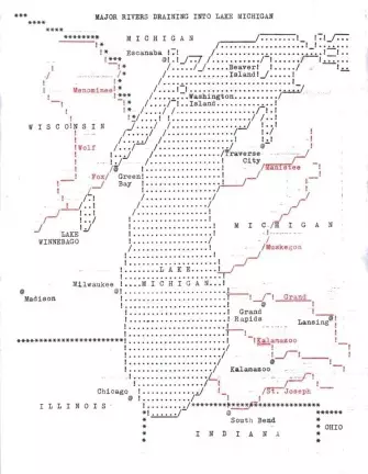 Šis nuostabus Mičigano ežero žemėlapis buvo sukurtas tik rašomąja mašinėle 15742_2