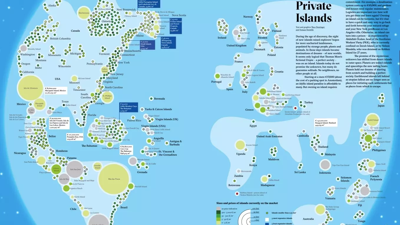 Usa ka mapa sa kalibutan sa mga pribadong isla (ang uban gikawat!) 15885_1