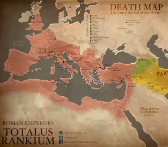 Veni, Vidi, Gone: A Death Map of Roman Emperors 1876_9