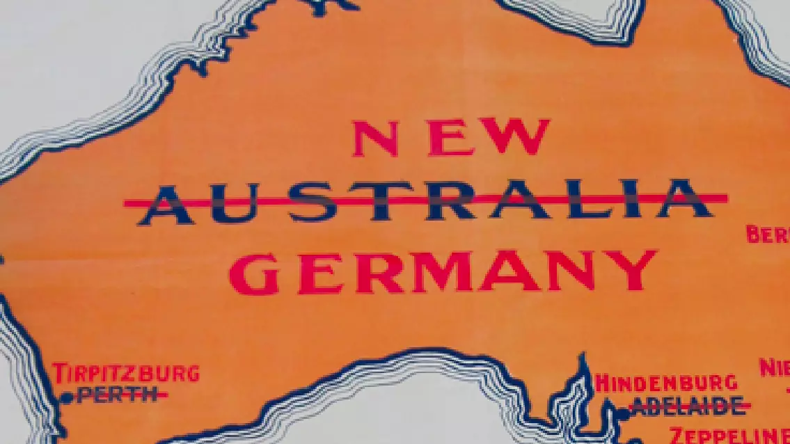 Страшная карта Першай сусветнай вайны: Германія ўварваецца ў Аўстралію 23130_0