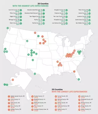 Kung saan ka nakatira sa America ay tumutukoy kung kailan ka mamamatay 28673_4