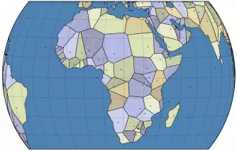 Kaart van 's werelds landen met wiskundig objectieve grenzen 28867_6