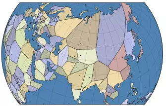 Kart over verdens land med matematisk objektive grenser 28867_7