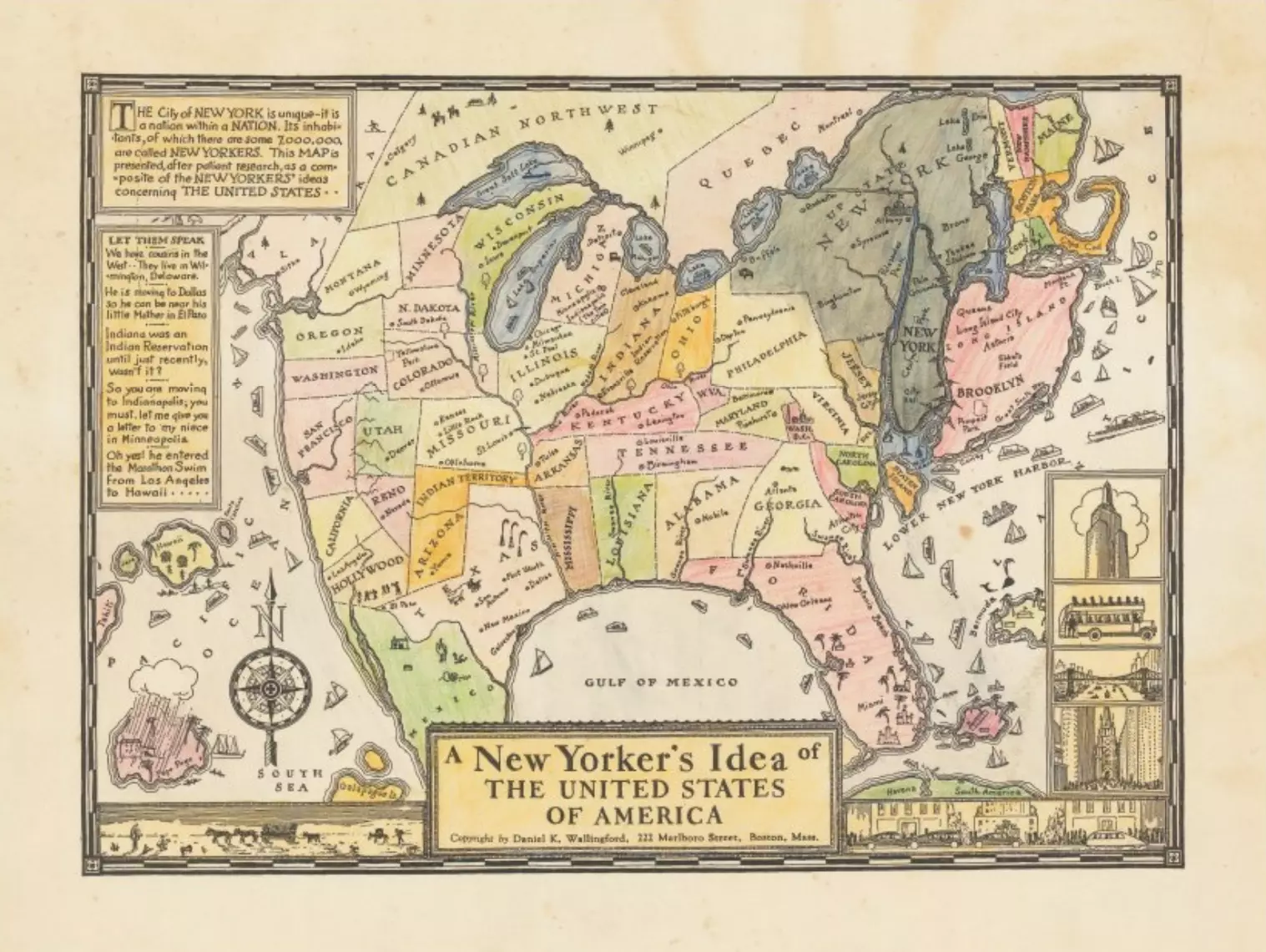 Сатирична картография: век на американския хумор в изкривени карти 291_5