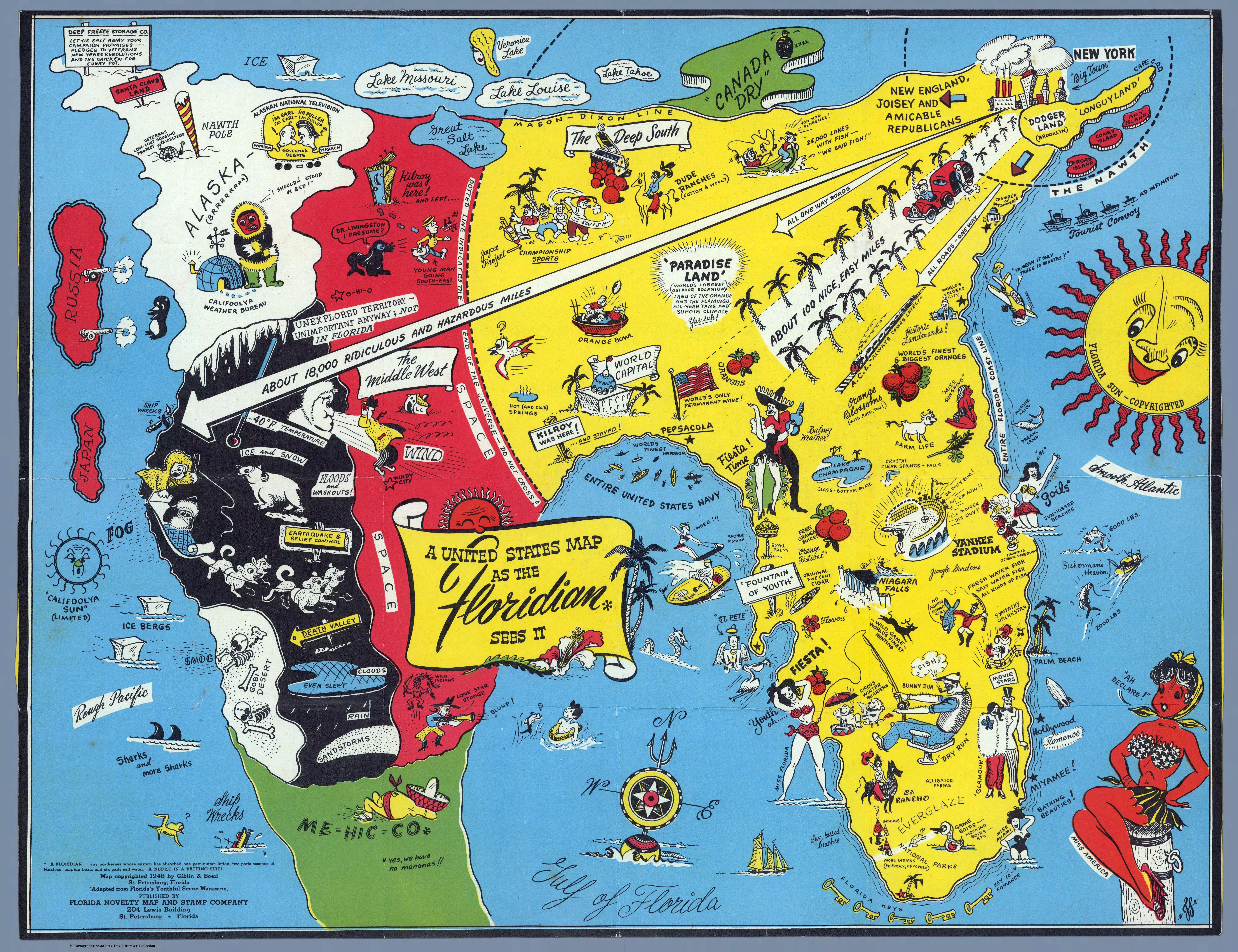 Kartografi satirical: abad humor Amérika dina peta twisted 291_7