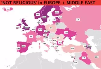 La Xina i Europa destaquen al mapa mundial de l'ateisme 30814_8