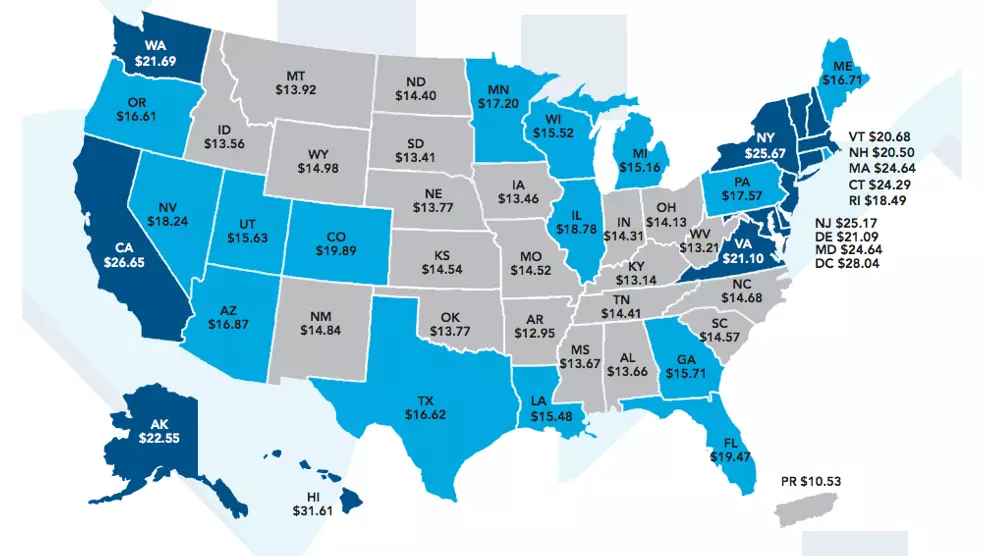 Správa: Práca s minimálnou mzdou nemôže platiť nájom nikde v USA. 39225_0