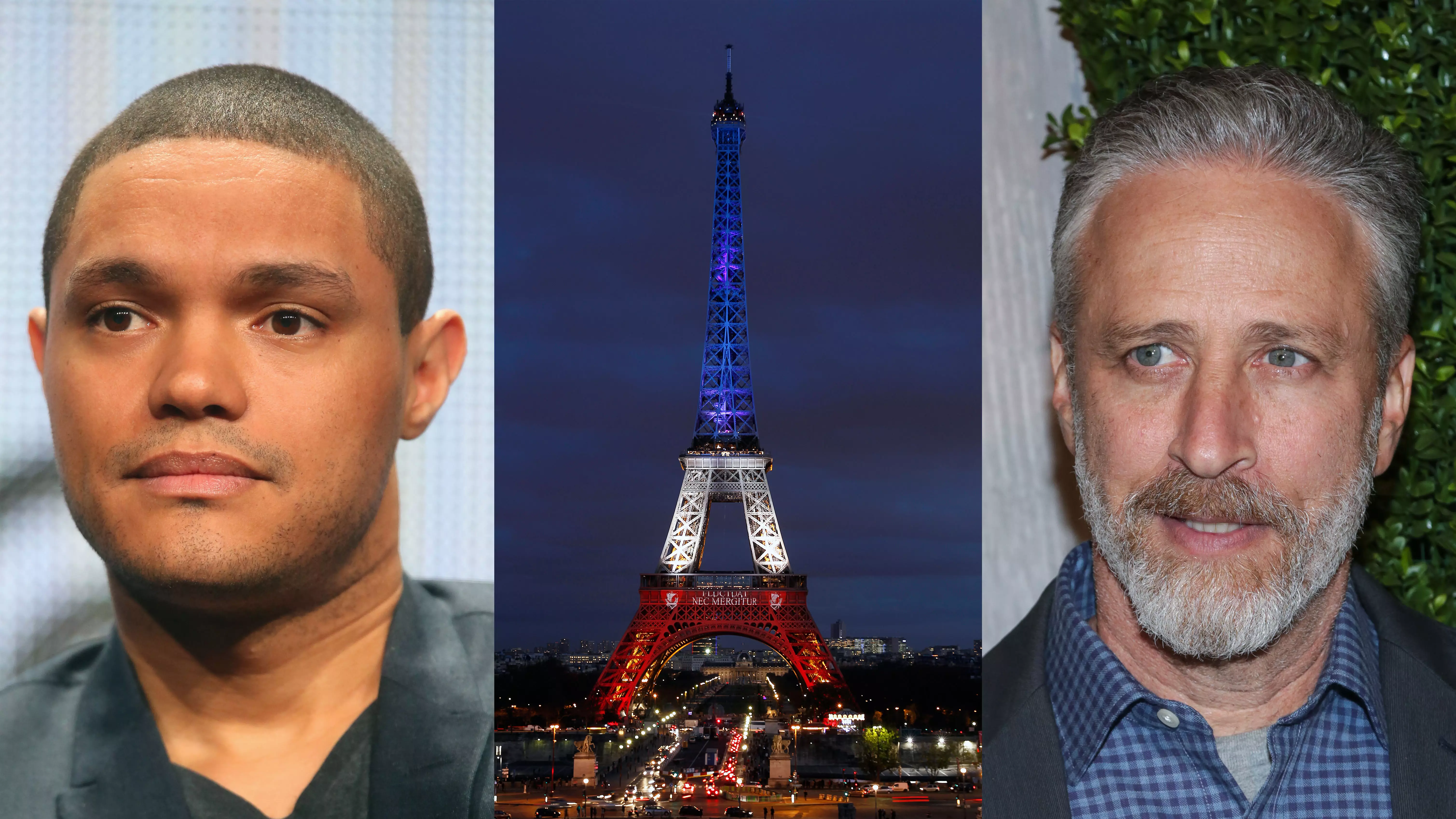 Trevor Noah သည် Jon Stewart သာ တတ်နိုင်သလောက် ပဲရစ်တိုက်ခိုက်မှုကို ကိုင်တွယ်ခဲ့သည်—သို့မဟုတ် ငါတို့ထင်သည် 40218_2