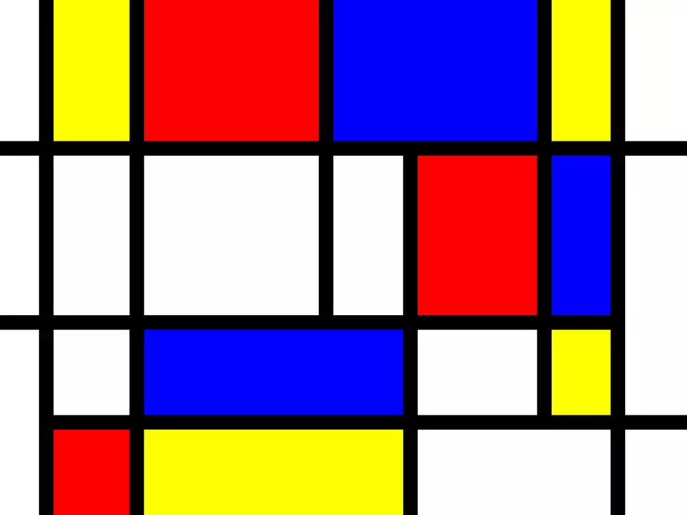 สมองของคุณดูเหมือนภาพวาด Mondrian Grid 43292_0