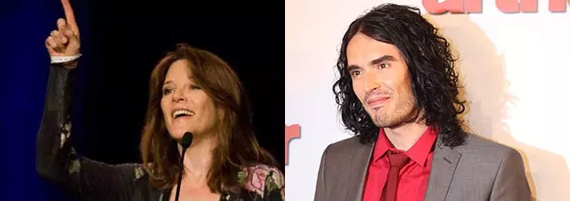 Inda masu sassaucin ra'ayi suka bambanta: Marianne Williamson da Russell Brand 44845_0