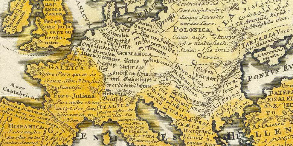Kortlægning af Europas sproglige mangfoldighed via Fadervor 48478_0