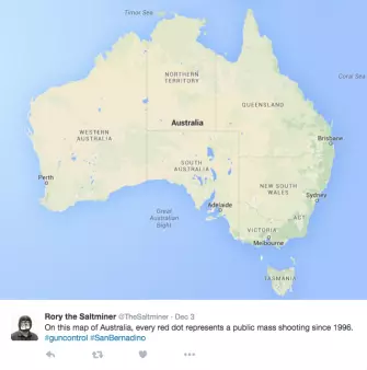 Mass Shooting Maps Itandi ang Gun Violence sa US ngadto sa Australia 49633_4