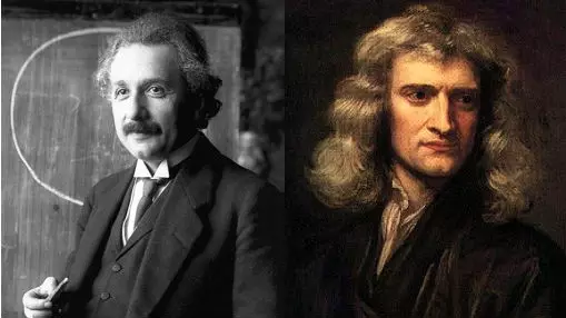 Эйнштейн, Знакомьтесь, Ньютон; Ньютон, познакомьтесь с Эйнштейном 57314_0
