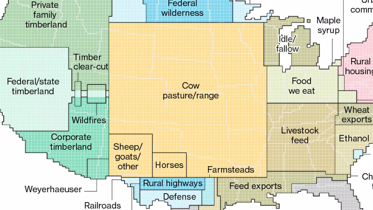 AEBak Cow Country dira, eta lur erabileraren mapa honetako beste ikasgai batzuk 66081_0