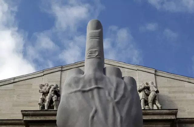 Do the Bird: Maurizio Cattelan's Protest Sculpture
