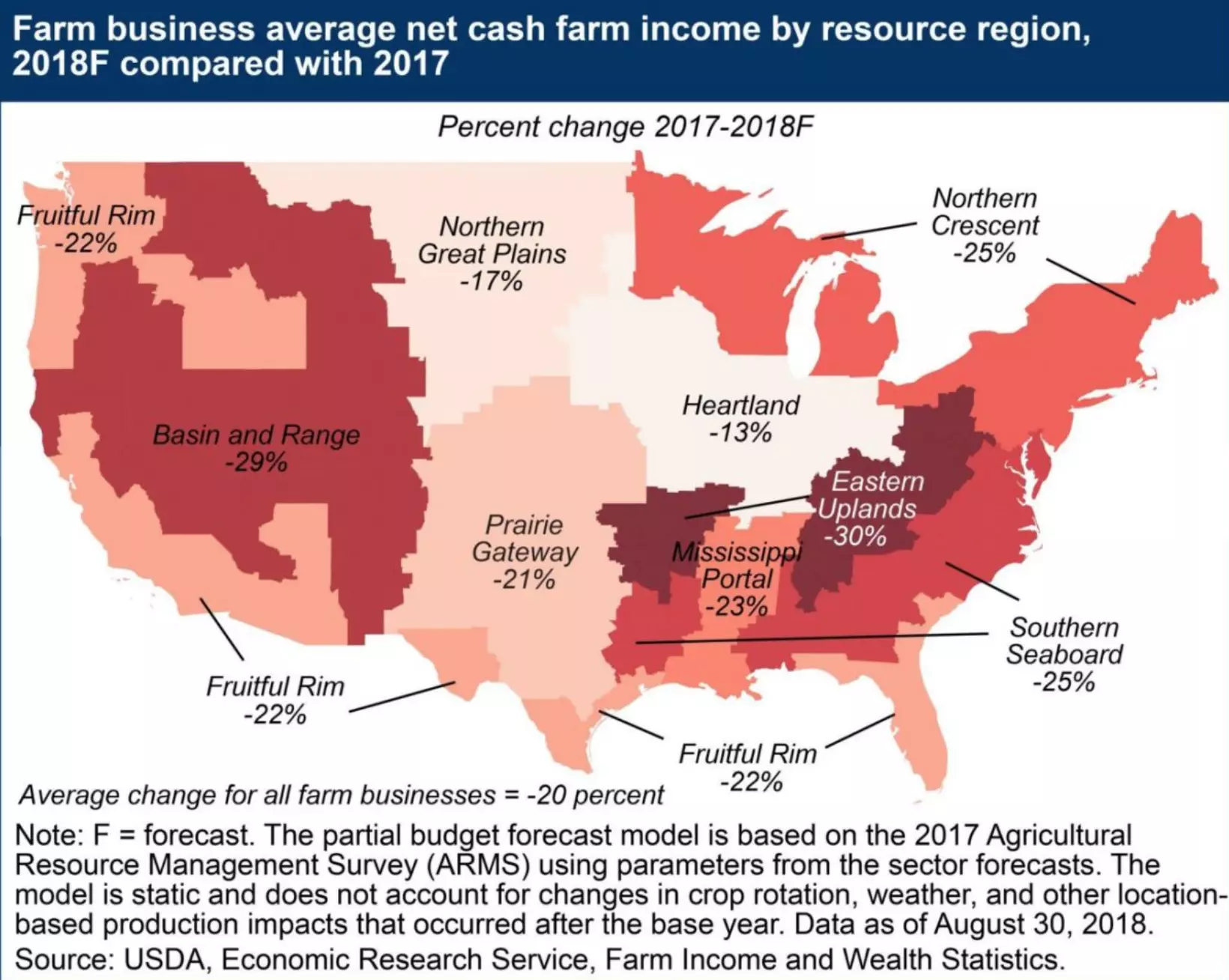 Map na-egosi otú esemokwu azụmahịa US na China si emejọ ndị ọrụ ugbo America 7972_1