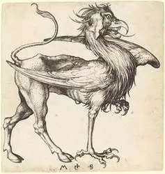 Crtež grifona polu-orala, polu-konja.